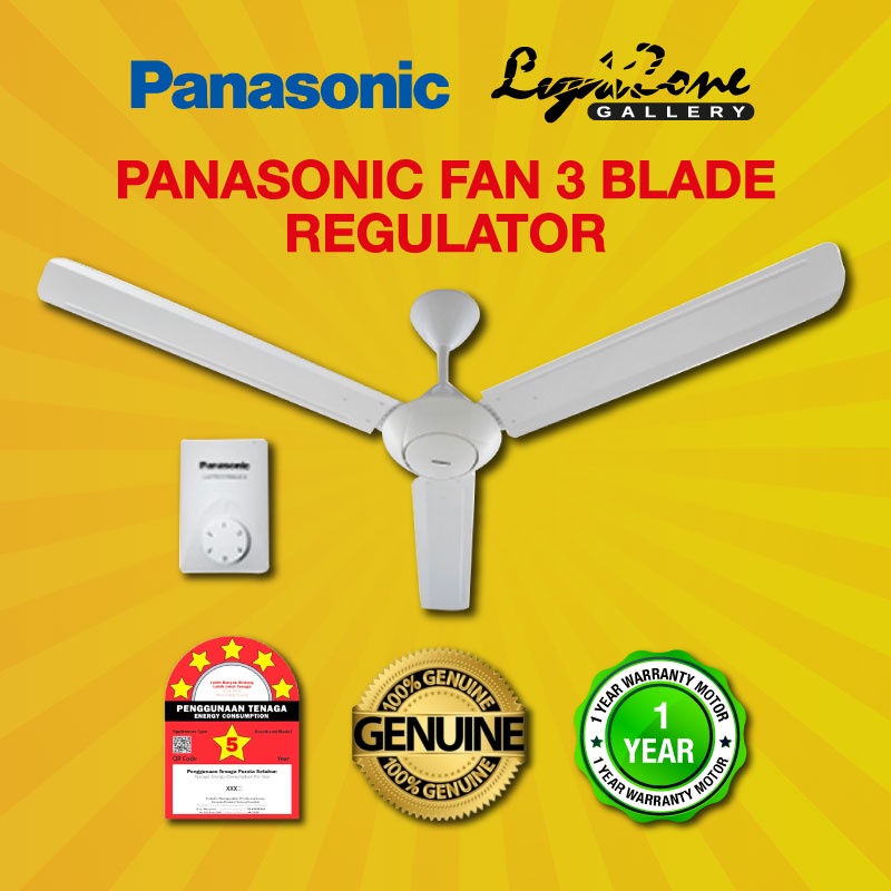 Panasonic 3 Blade Regulator White Fan (2pcs in Bundle) | Shopee Malaysia