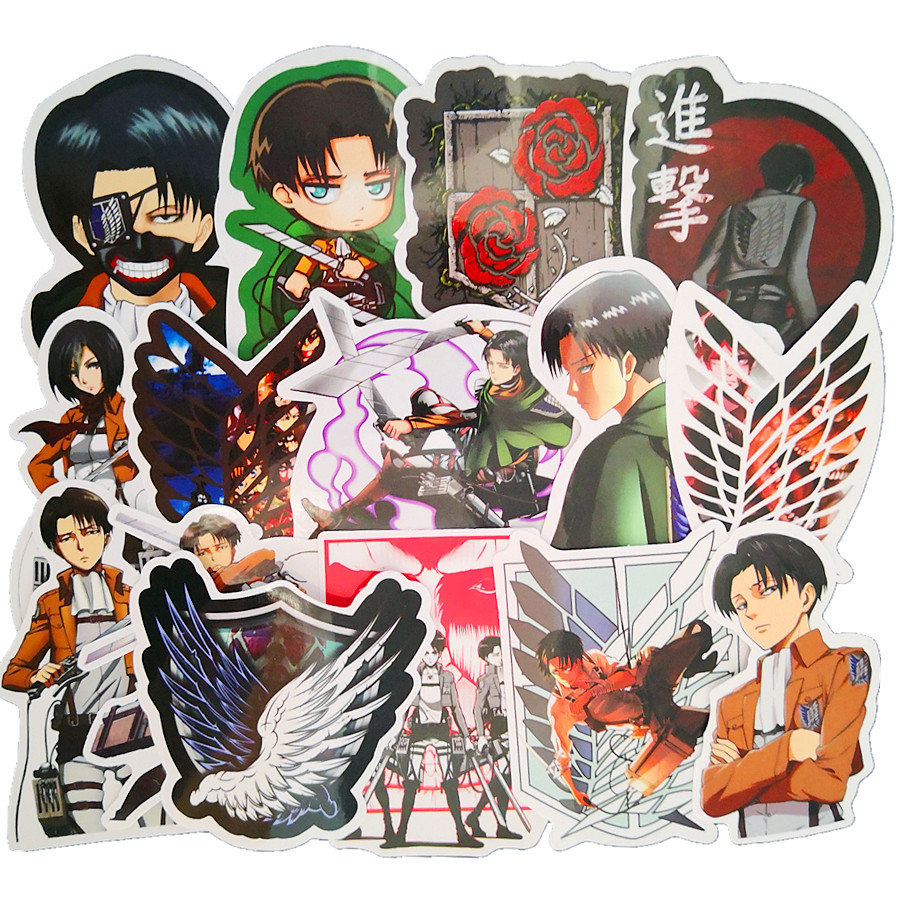 Papercraft Embellishments ErenMikasa SNK AOT anime sticker set Craft ...