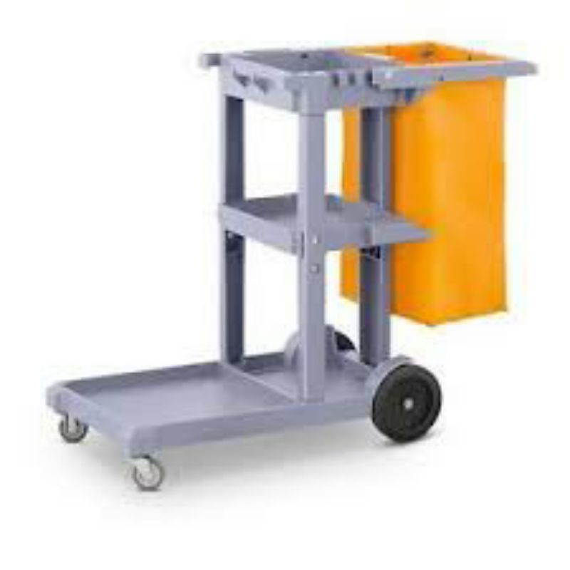 Commercial Janitor Cart Heavy Duty Cleaner Trolley Multifunctional ...