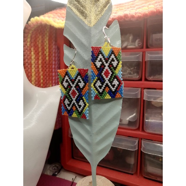 anting manik motif sabahan/sarawak | Shopee Malaysia