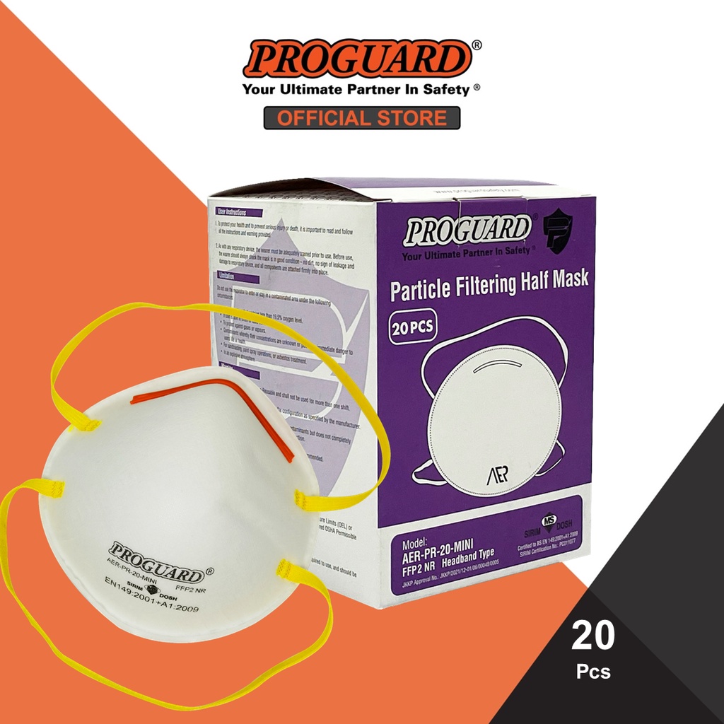 Proguard AER Particulate Respirator - FFP2 SIRIM DOSH Compact Size Cup ...