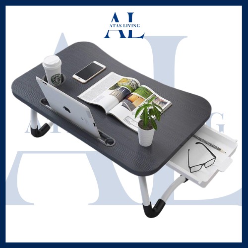 🔷ATAS🔷 Foldable Anti-slip Laptop Study Table Drawer Notebook ...