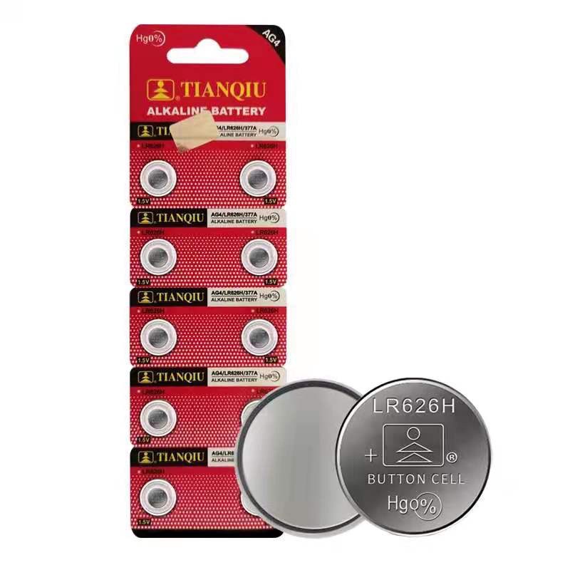 TianQiu AG4 / 377A / LR66 1.55V Alkaline Cell Button Battery - 10pcs ...