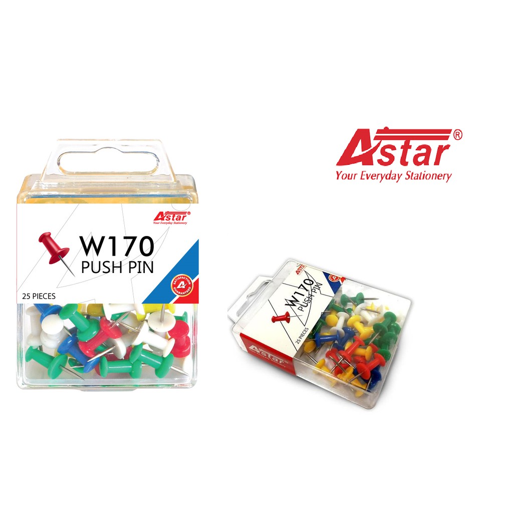 Astar PUSH PIN W170 25pc/box - ASTAR-W170 for use on cork board , pin ...