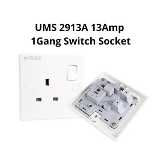 UMS 2913A 13Amp 1 Gang Switch Socket [SIRIM] (White) | Shopee Malaysia