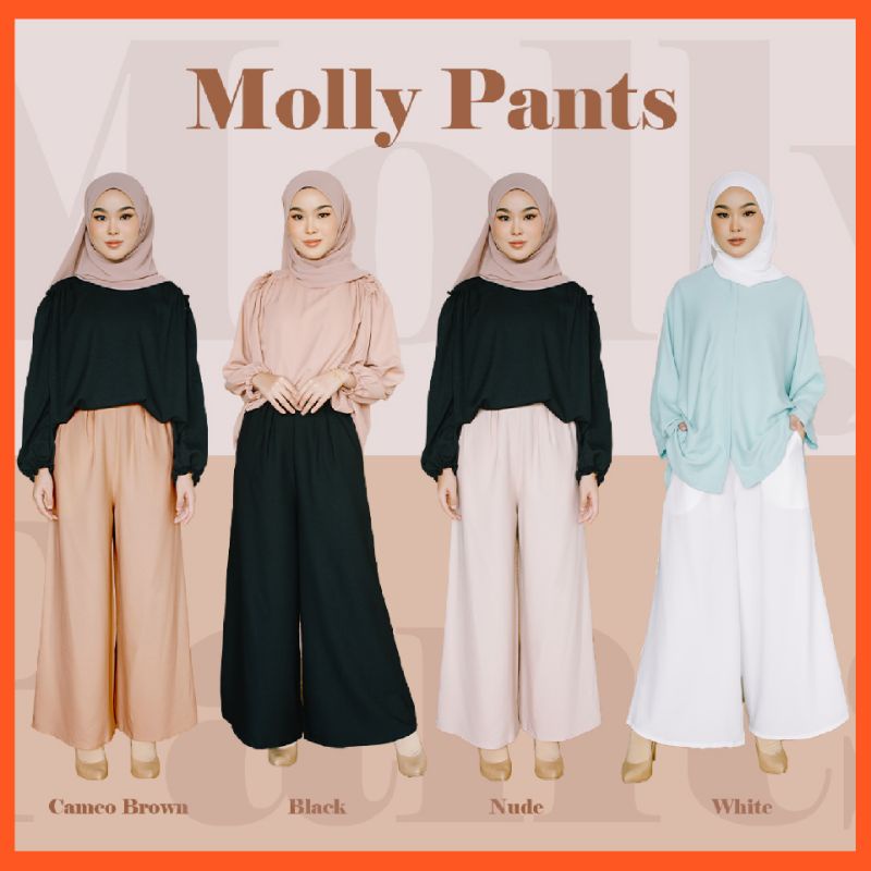 READY STOCK ‼️ MOLLY PANT BY HAURABELLE | Shopee Malaysia