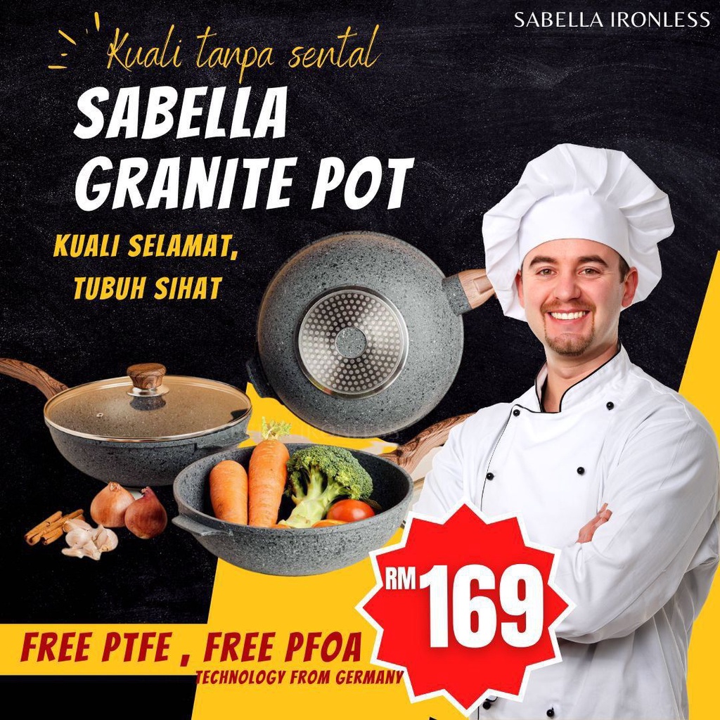 Sabella Granite Non Stick Pot Ready Stock | Shopee Malaysia