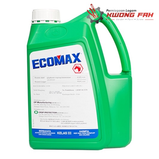 (ORIGINAL) ECOMAX Herbicide Racun Rumput Glyphosate 41.0% 4Liter ...