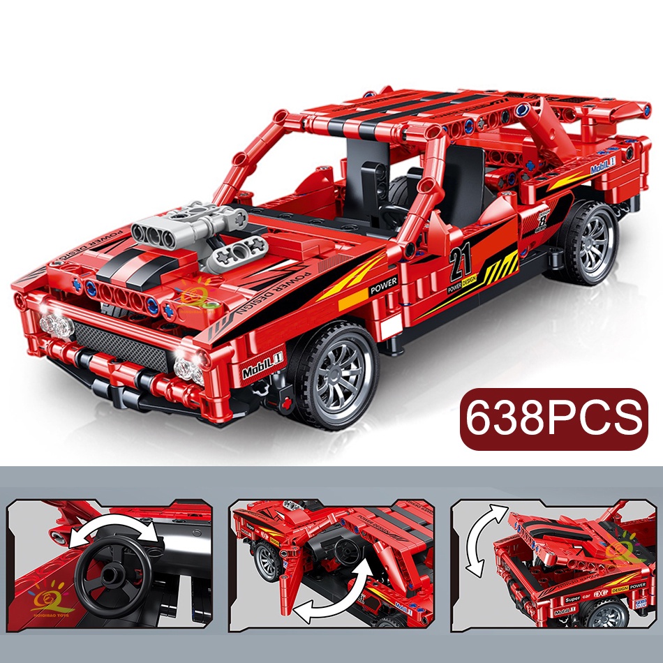 Racing Car City Speed Champions Sports Model Building Blocks DIY Bricks ...