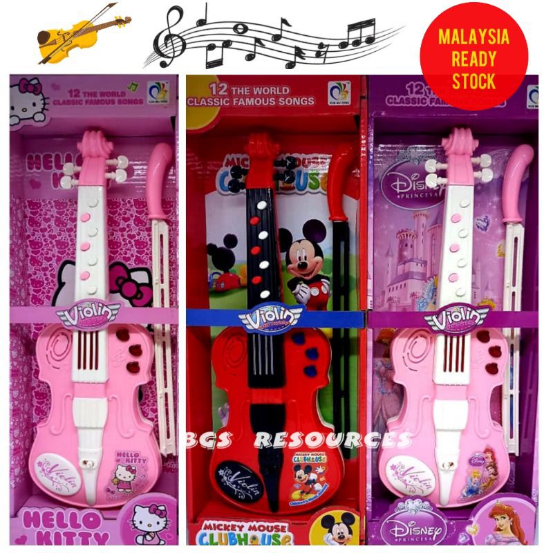MUSIC VIOLIN TOYS DISNEY MICKEY MOUSE VIOLIN PRINCESS VIOLIN HELLO ...