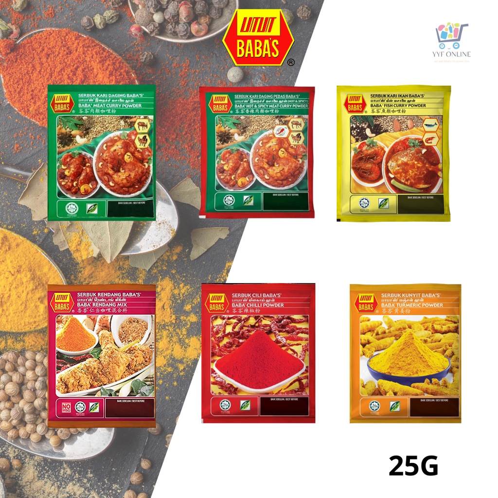 Baba's Assorted Masala Mix & Pure Spice Powder (25g) | Shopee Malaysia