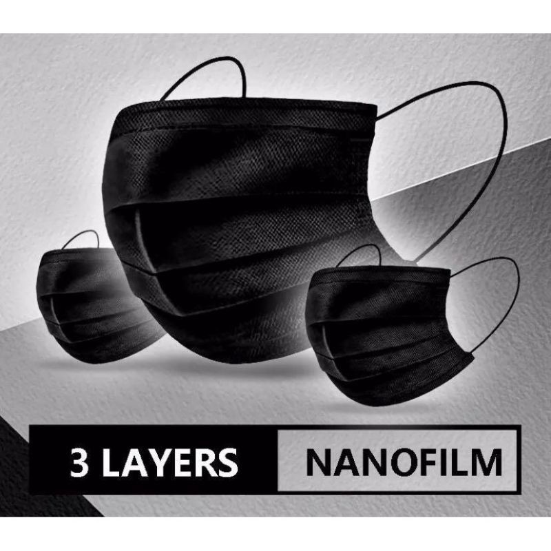 (ReadyStock) Full Black Ready mask 50 pcs | Shopee Malaysia