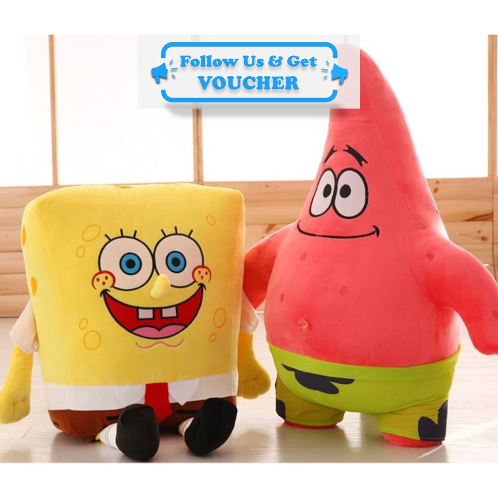Spongebob Patrick Cute Soft/Stuffed/Plushed Toy/Doll Mainan Budak Boy ...