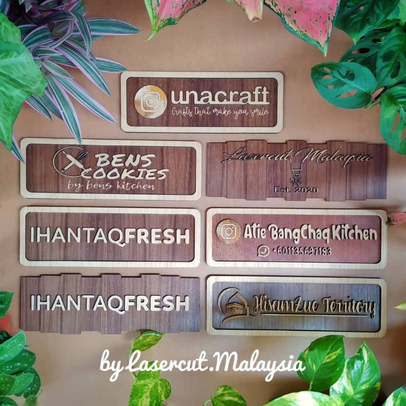 Custom Made 3D Wood Signage / Custom Signage Viral / Papan Nama timbul ...