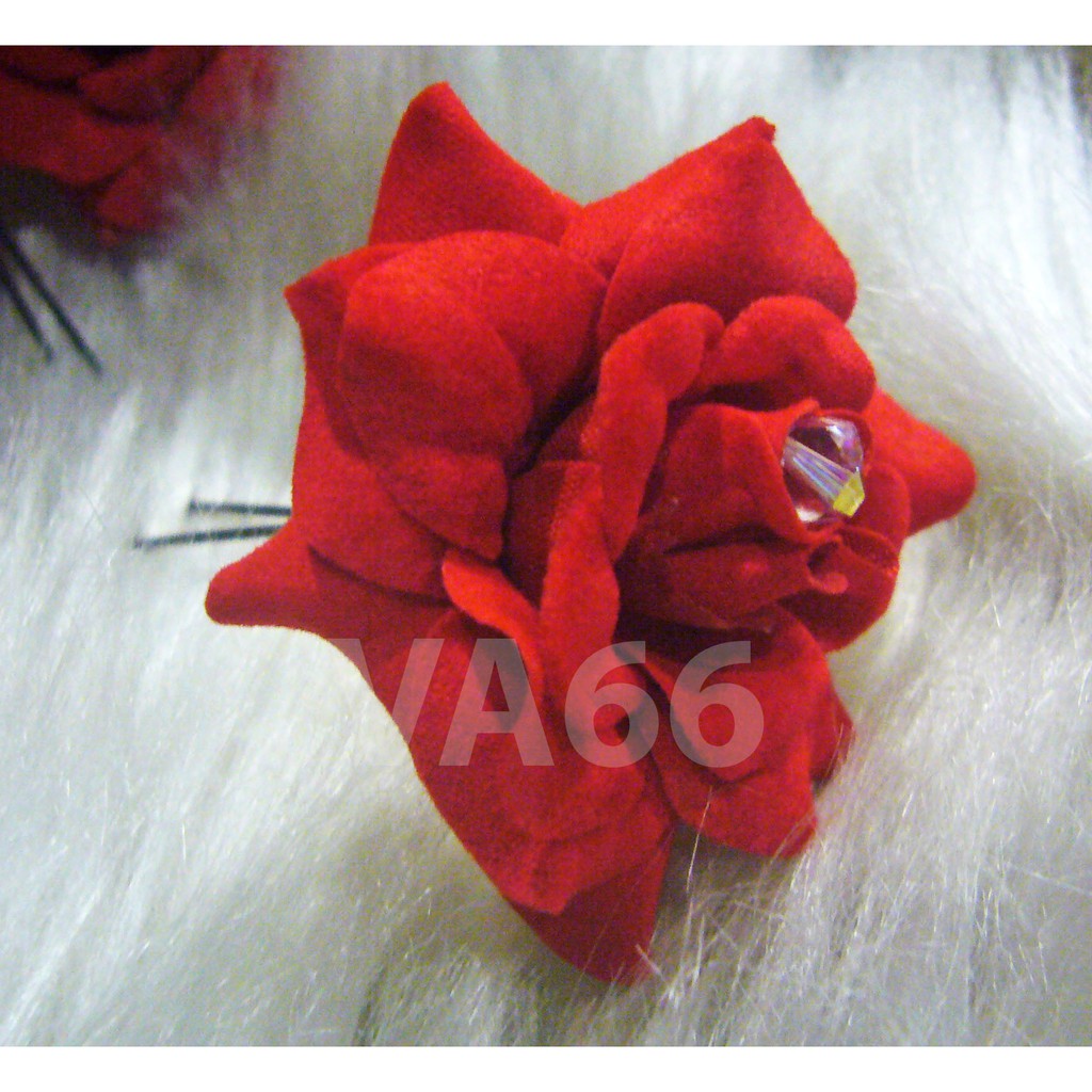 Red Rose Swarovski Crystal AB Bridal Hair pins U pins bobby Bunga Ros ...