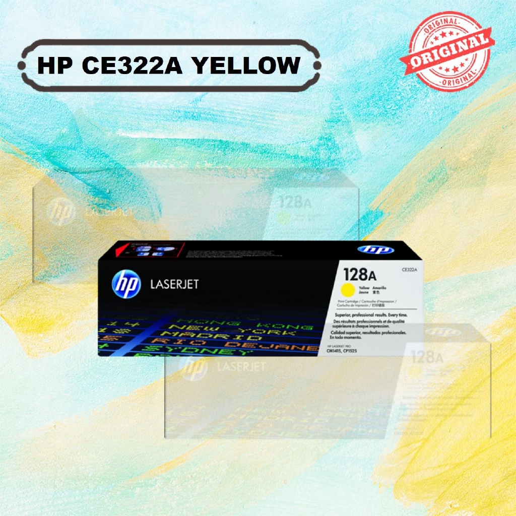 HP GENUINE Original CE322A / CE 322A / 322A / 322 - 128A - (Toner ...