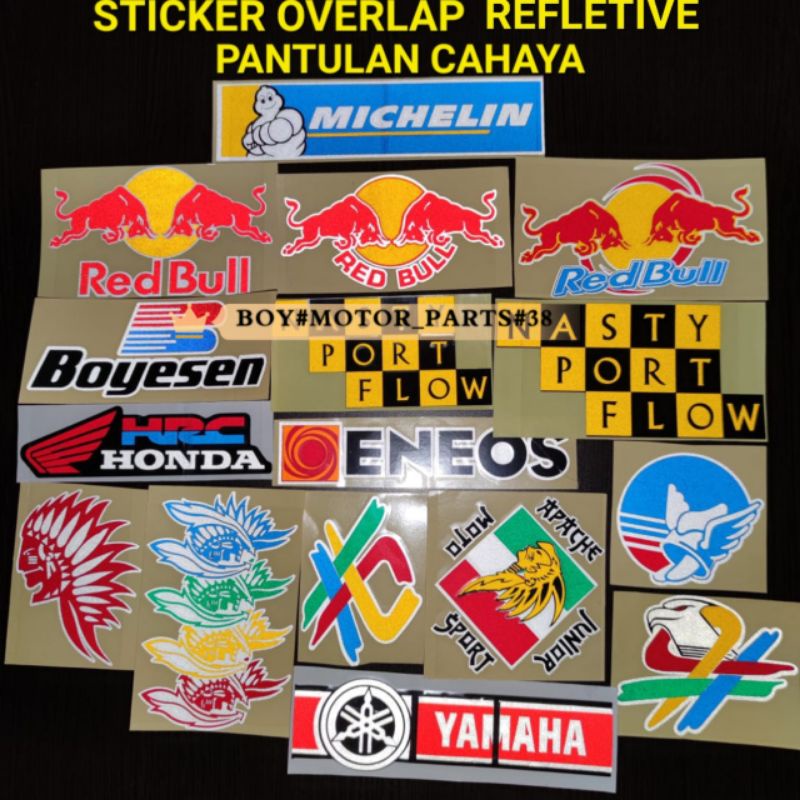 STICKER 3D OVERLAP ( 2 ) REFLETIVE PANTULAN CAHAYA ( READY STOCK ...
