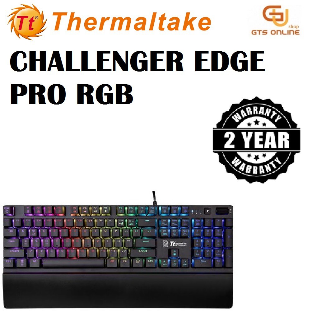 THERMALTAKE ESPORTS CHALLENGER EDGE PRO RGB PLUNGER GAMING KEYBOARD ...