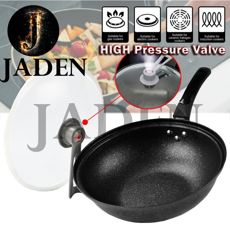 JADEN Non-Stick Maifan Stone Coating Pan Frying Pan Flat Bottom ...