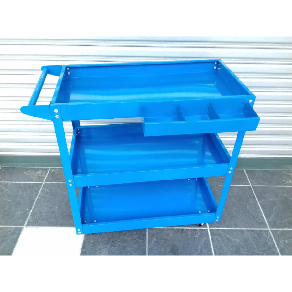 BEST Heavy Duty Industrial Mechanic 150KG Tool Cart Trolley 3 Tier with ...