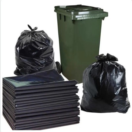 Black Garbage Bag Plastik Sampah Hitam Tebal Saiz: 35''x 40''± 500g± ...