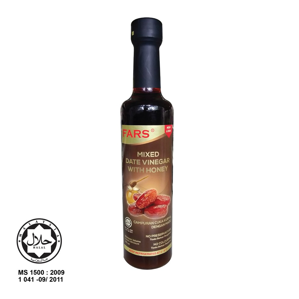 FARS DATE VINEGAR WITH HONEY 375ML Cuka Kurma + Madu Halal | Shopee ...