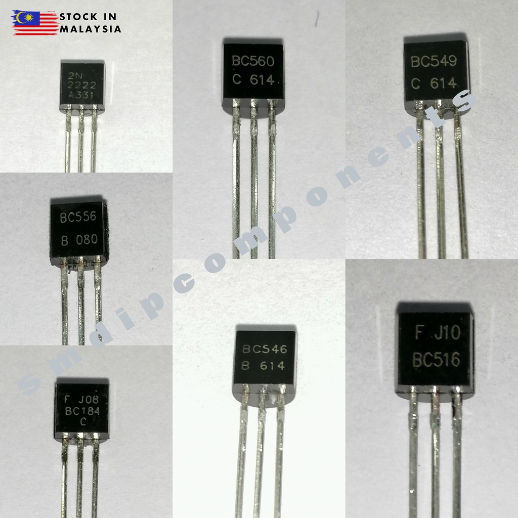 Transistor BC184C, BC560C, BC549C, BC516, BC556B, BC546B, 2N2222 TO-92 ...
