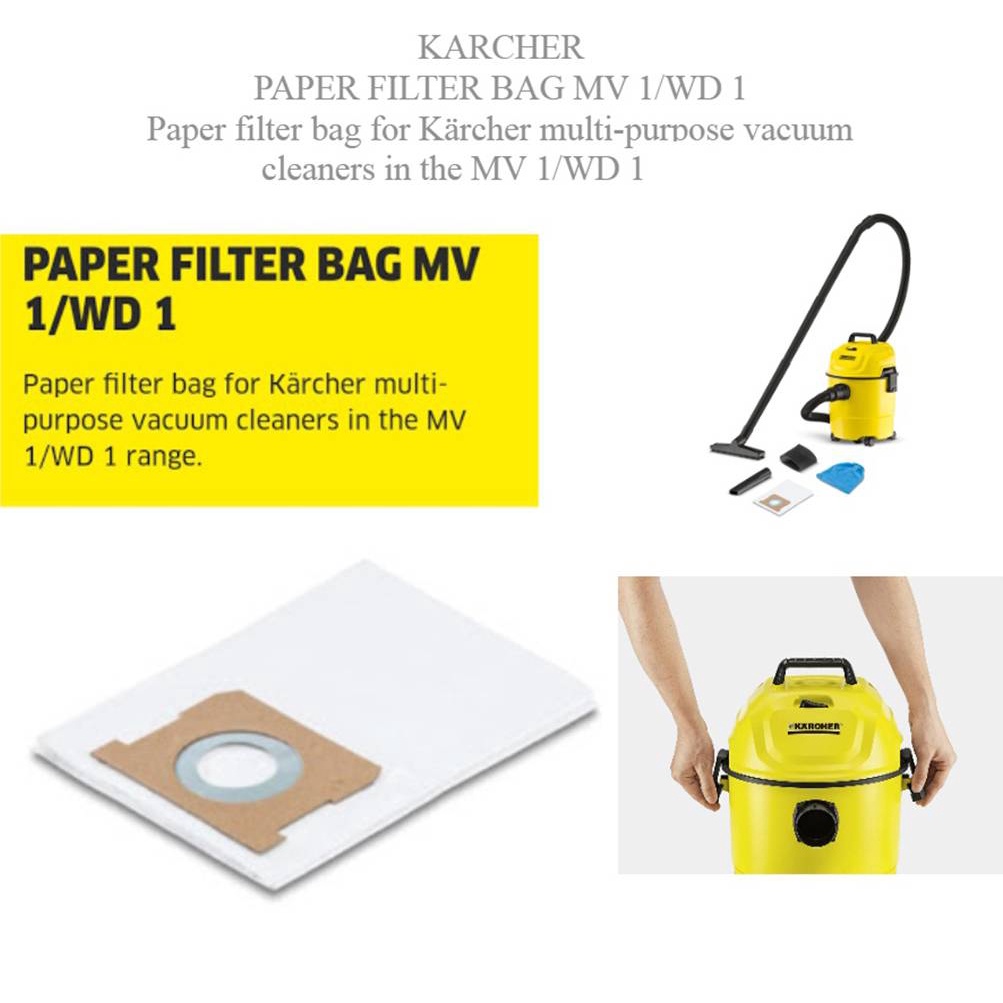 KARCHER PAPER FILTER BAGS FOR MV 1/WD 1 (4PCS) | Shopee Malaysia