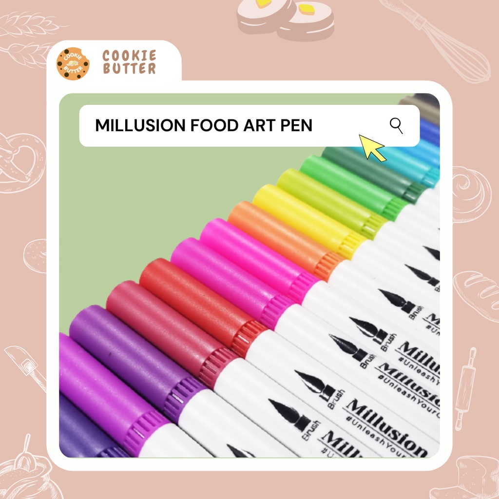Millusion Food Art Pen/Edible Pen Cake Writing-Muslim/ Food Pen/ Edible ...