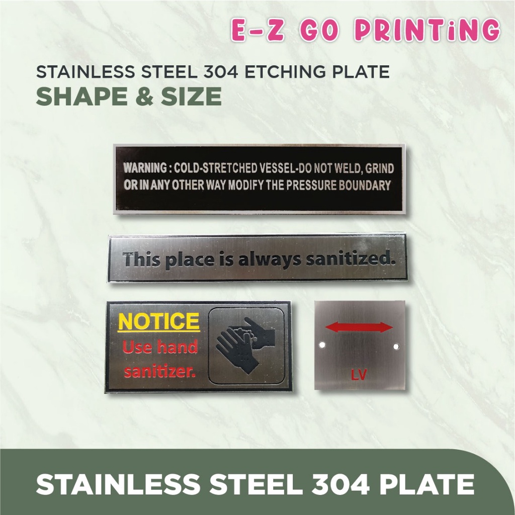 Etching Stainless Steel 304 Plate | Shopee Malaysia