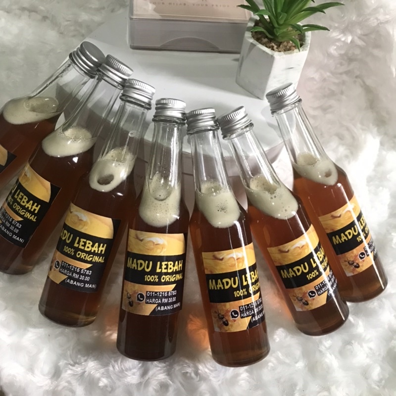 MADU LEBAH 100% ASLI UNTUK KESIHATAN DALAMAN BATUK SELSEMA PENING KECING MANIS DARAH TINGGI BUAH ...