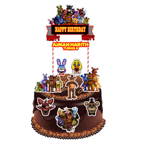 Five Nights at Freddy's Cake Topper DIY | Shopee Malaysia