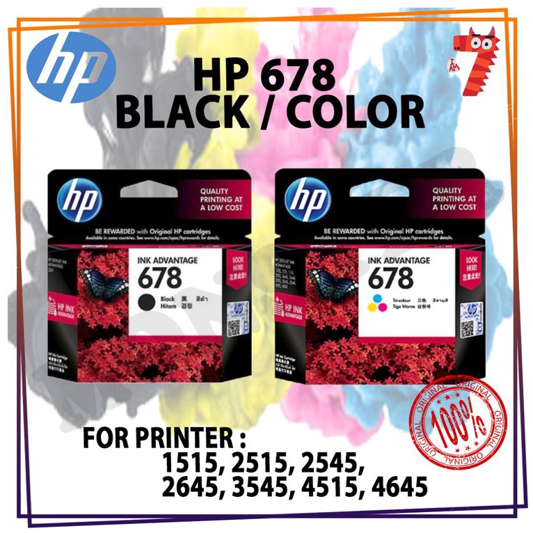 HP 678 Black/ Tri-color Original Ink Advantage Cartridge For HP Deskjet ...