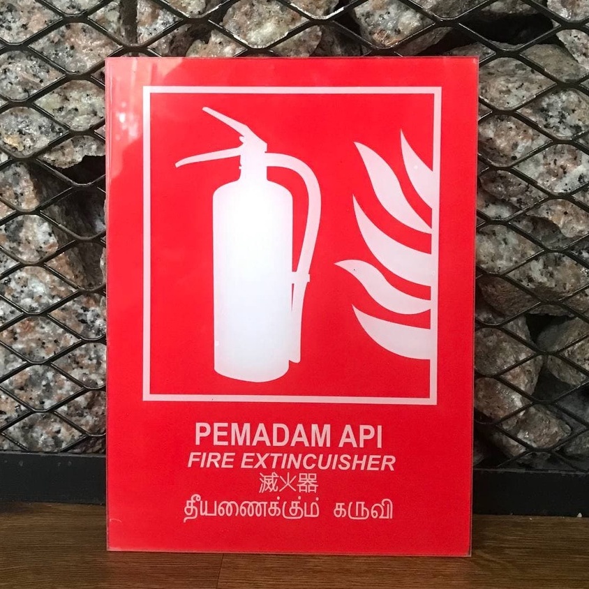 Fire Extinguisher Sign / Papan Tanda Alat Pemadam Api / Acrylic Sign ...