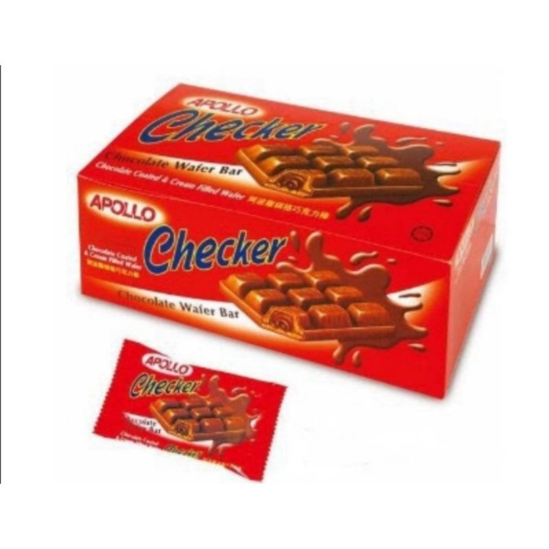 (ready stock) Apollo Checker Chocolate Wafer Bar A1777 (24's x 30g ...