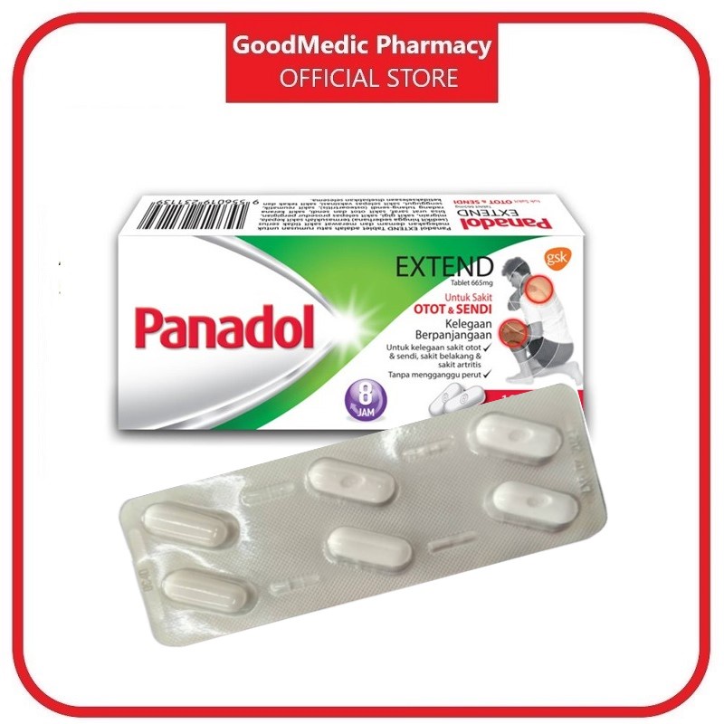 GSK Panadol Extend 12 Caplets/ 6 Caplets - Musle & Joint Pain / Sakit ...