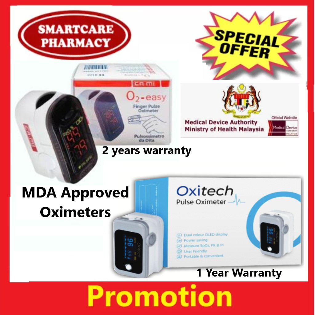 Cami or Oxitech Pulse Finger Oximeter O2-Easy (Oxygen Saturation and ...