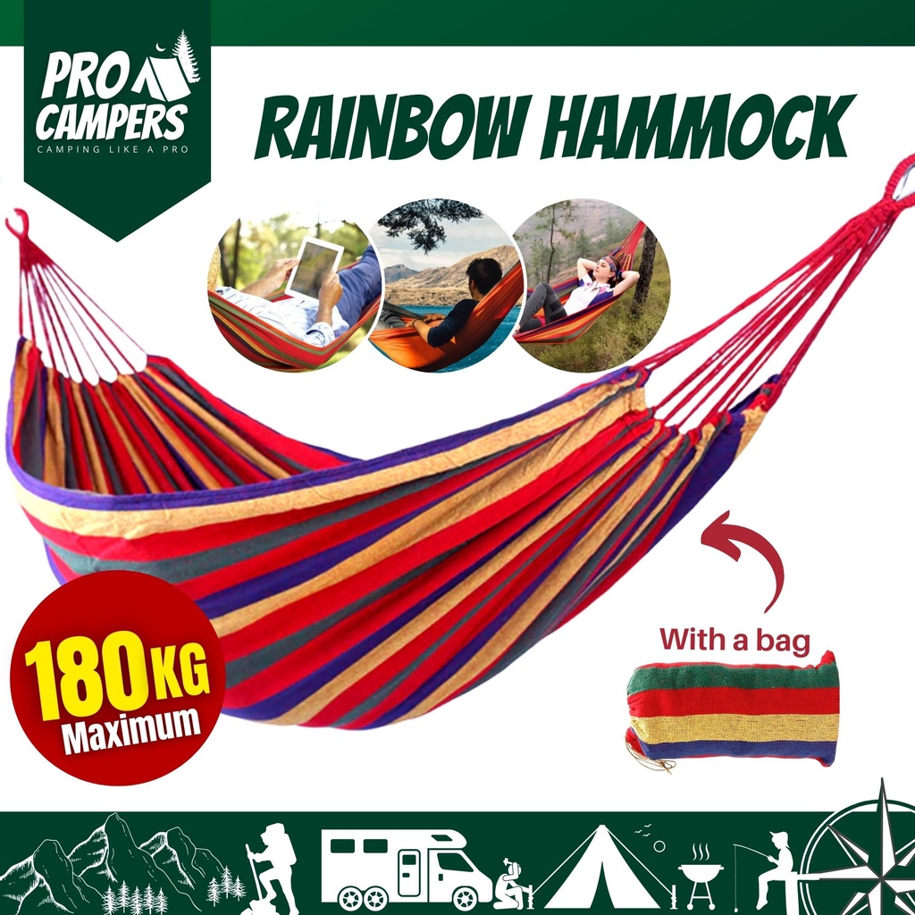 844# / 833# HAMMOCK Camping Outdoor Buaian Kain Beach Picnic Swing Bed ...