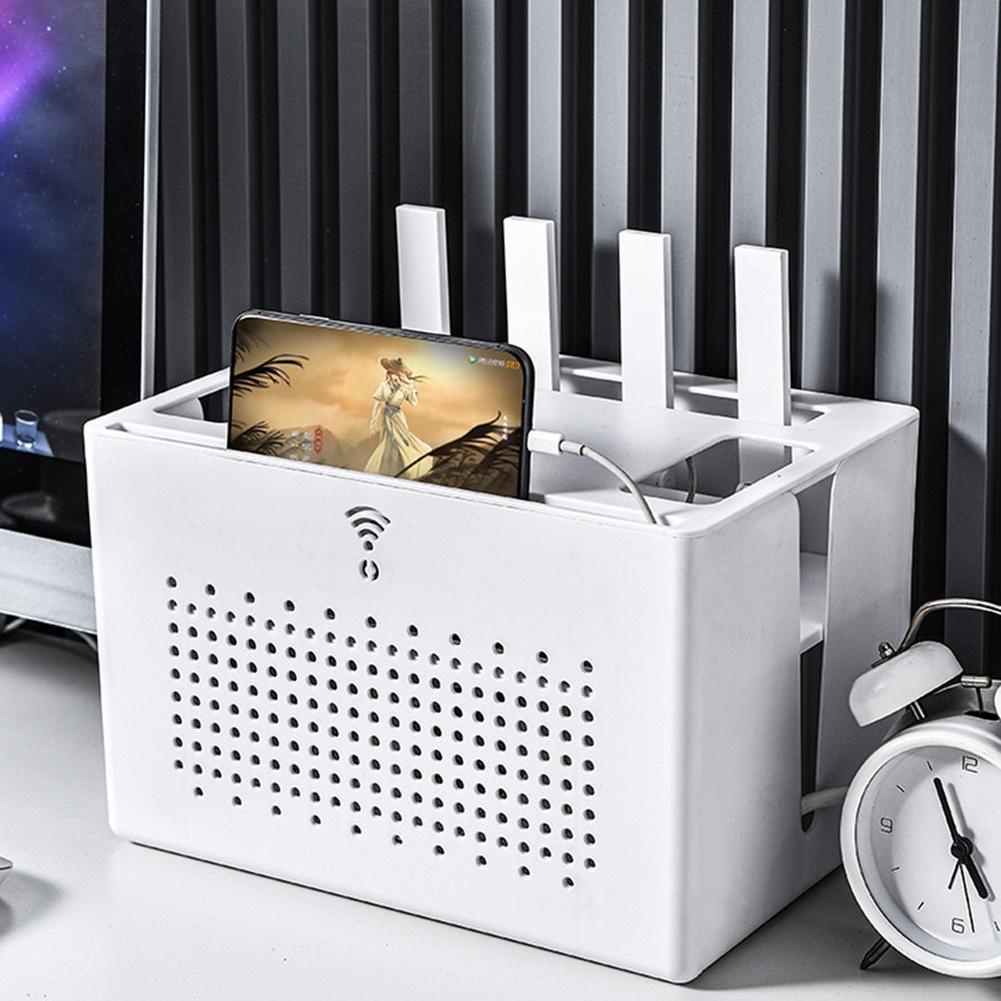 Double-layer Wireless Wifi Router Storage Box Desktop Socket Wire ...