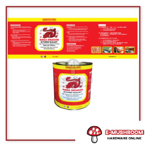 Bitumen Sealant Naga Dragon Bitumen Sealant (440Gm / 2.5Kg) | Shopee ...