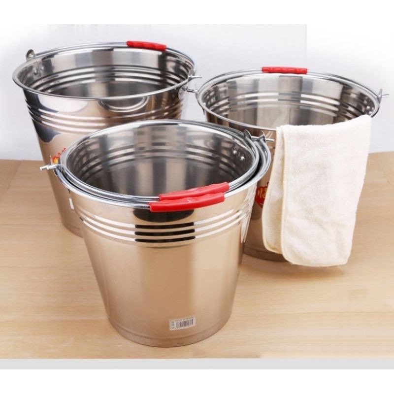 HIGH QUALITY Stainless Steel Water Pail Basket (22~36cm) /Milk Ice ...