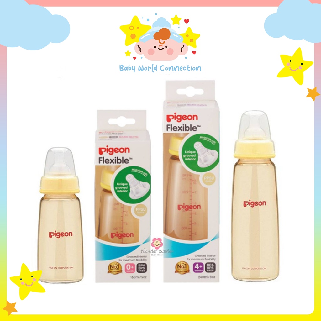Pigeon PPSU Slim Neck Nursing Bottle 160ml (5oz) & 240ml (8oz) | Shopee Malaysia