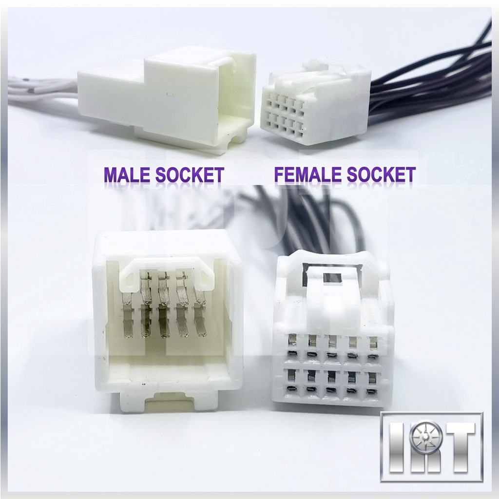 10 Pin Perodua Side Mirror Socket Axia Turn Signal Switch Soket Kereta ...