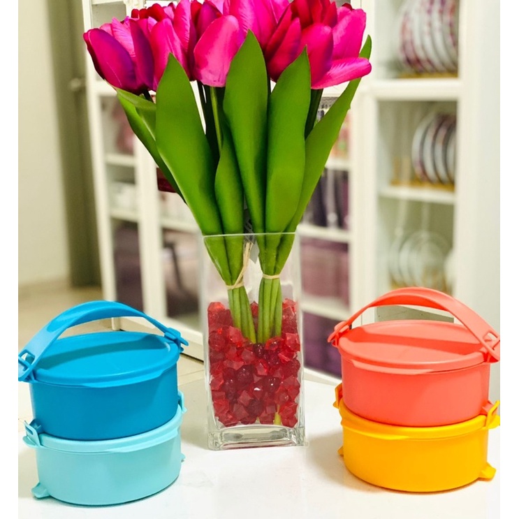 Original Tupperware New Tup Tiffin Set Mini Click To Go Set 550ml ...