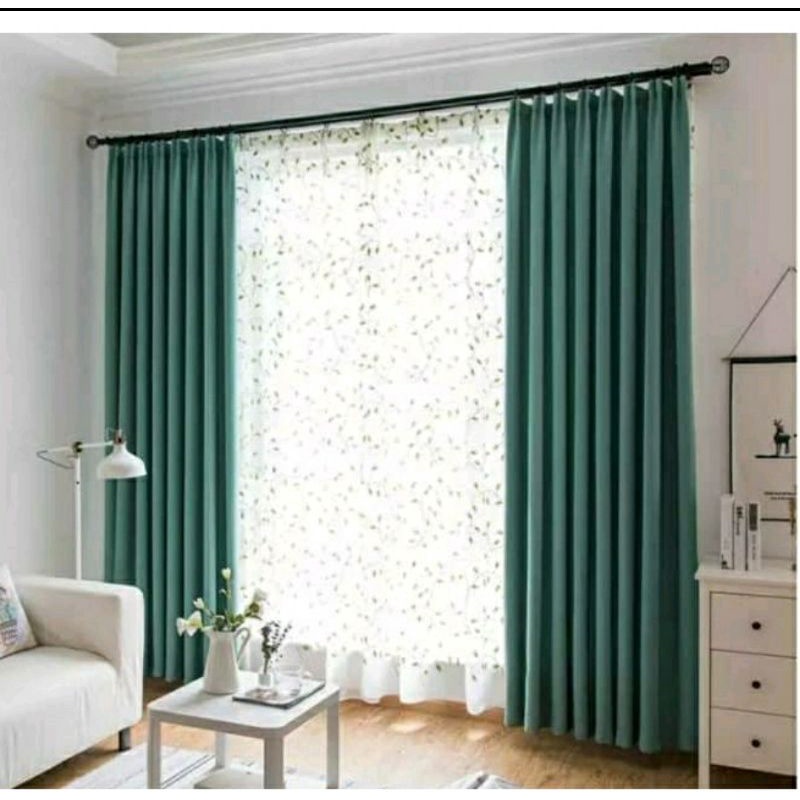 promosi langsir sunblock 90% jenis hook sliding door | Shopee Malaysia