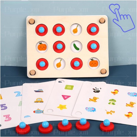 Wooden Baby Memory Games Set memory chess to play training Memorize ...