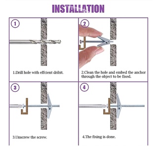 25pcs M4 M5 Steel Toggle Bolt Wing Nut Butterfly Wall Plug Partition ...