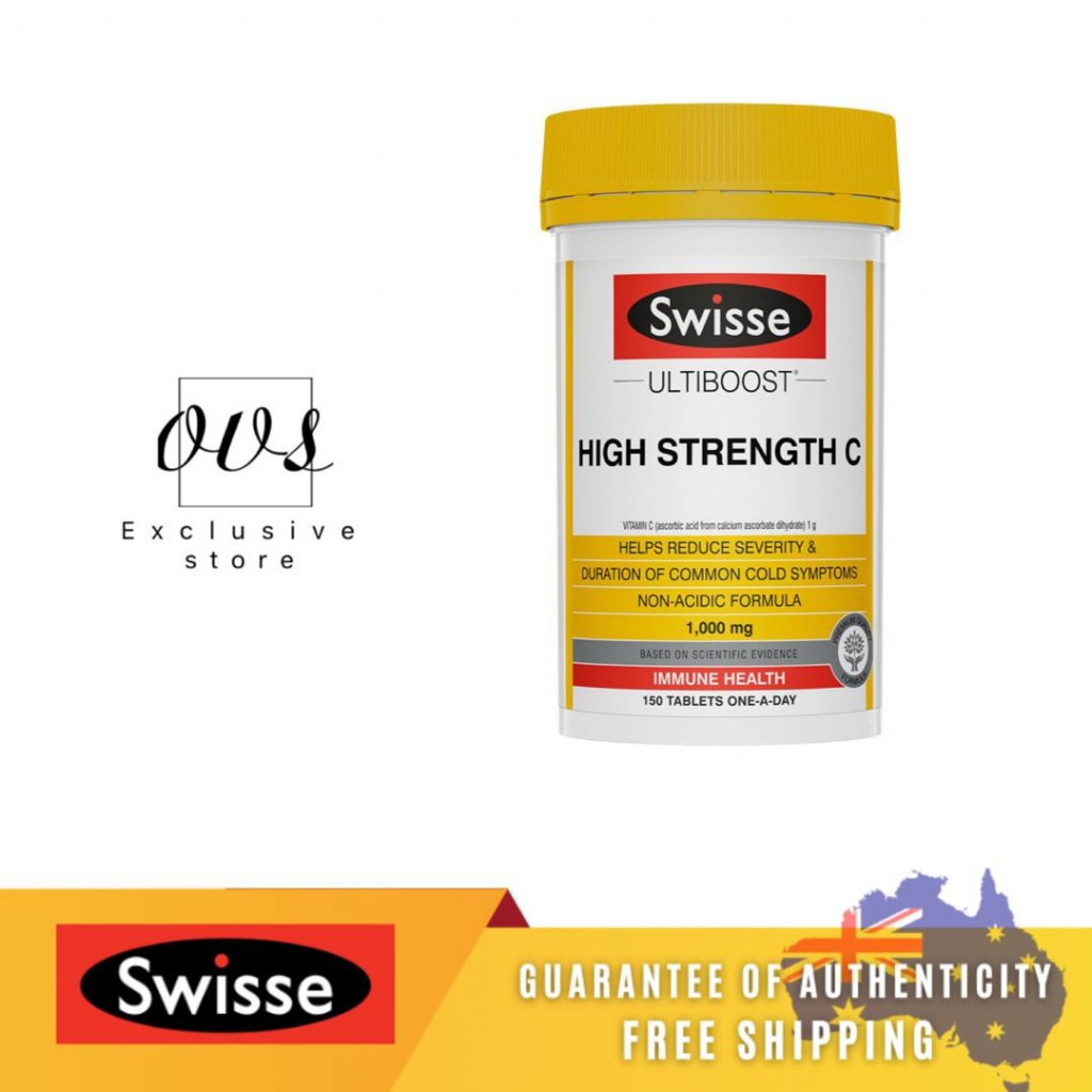 SWISSE High Strength Vitamin C 1000mg (150 tablets) | EXP: MAY-2023 | Shopee Malaysia