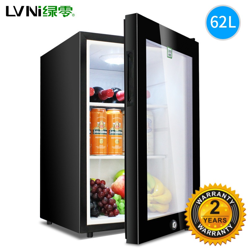 62L Glass Door Refrigerator Small Refrigerator Refrigerated Display ...