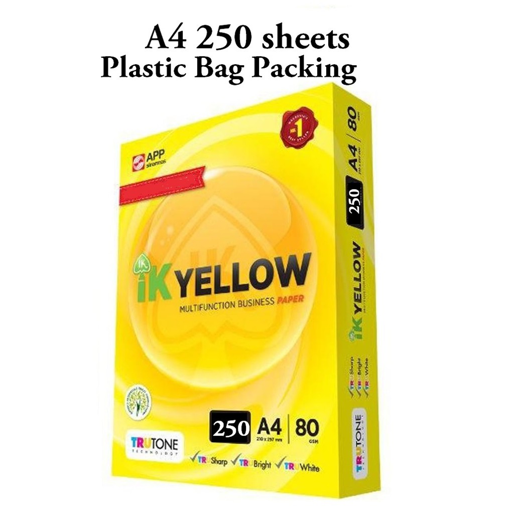 IK Yellow 80gsm A4 Paper (500 Sheets X Ream) Carton Lazada | atelier ...